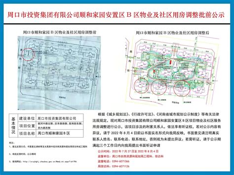 顺和家园b区物业用房和社区服务用房位置调整批前公示周口市自然资源和规划局