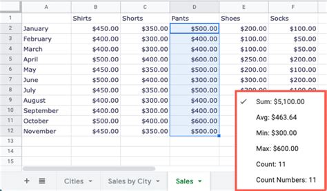 How To See Basic Calculations Without Formulas In Google Sheets