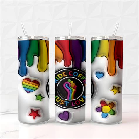 6 Diseños Plantillas Skinny Tumbler Orgulho Gay Pride Lgbt 3