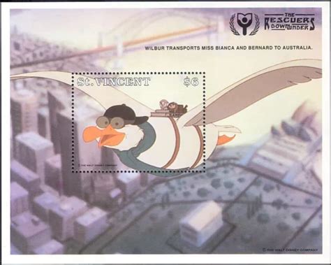St Vincent 1991 Disney Ily Rescuers Down Under Dessin Animé Animation