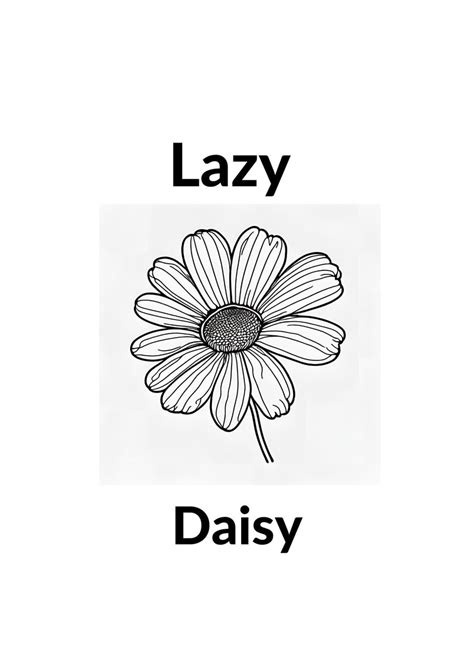 Lazy Daisy Svg File 5x7 Design Etsy