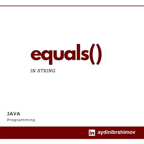 Aydin Ibrahimov On Linkedin Java Equals Referance Comparison