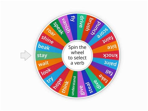 Verbs Spin The Wheel