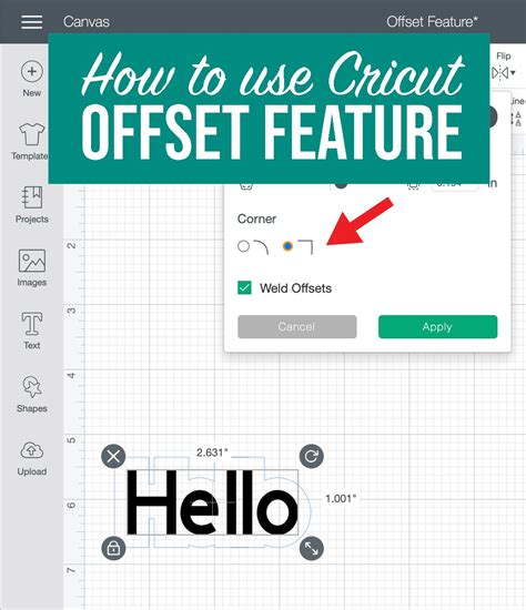 Cricut Design Space Offset Feature Weekend Craft