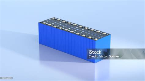 각형 셀 현대 전기 자동차 및 에너지 저장을 위한 직사각형 리튬 이온 인산염 Lfp 배터리 3d 렌더링 0명에 대한 스톡 사진 및 기타 이미지 Istock