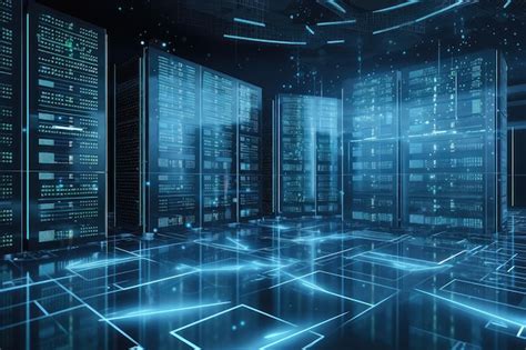 Premium Ai Image Cloud Storage Server Futuristic Technology Cyberworld Ai