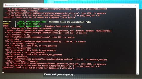indexerror when trying to generate a new random story r koboldai