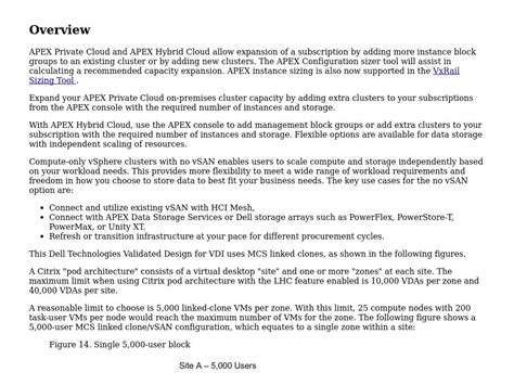 Scaling Guidelines Citrix Virtual Apps And Desktops Vdi Environment On Dell Apex Private Cloud