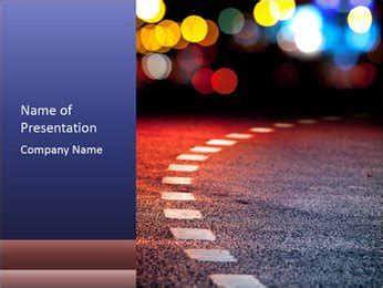 Turning Asphalt Road PowerPoint Template Backgrounds Google Slides ID 0000099918