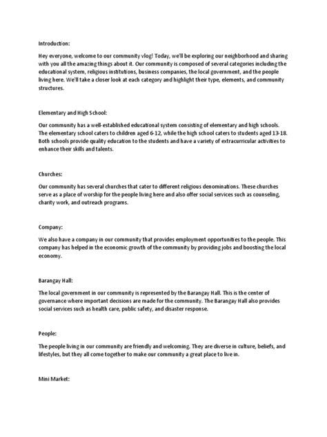 Vlog Script Pdf Community Economies