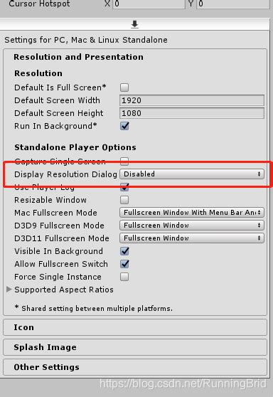 Unity导出全屏设置那些事player Settings，取消黑边allow Fullscreen Switch Csdn博客