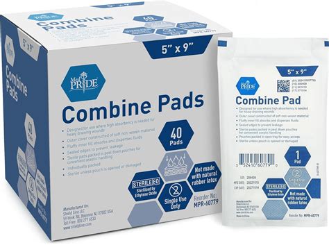 Med Pride Abd Pads 5x9 Inch 40 Count Nonadherent Sterile Abdominal