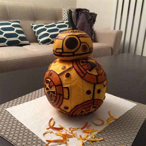 Bb 8 O Lantern Halloween Pumpkins Carvings Star Wars Pumpkins