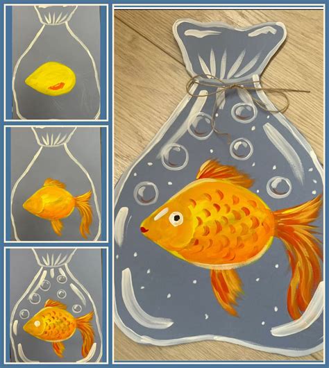 Рыбка Рисуем гуашью Поэтапное рисование Рисунки для возраста 4 Nel 2025 Arte Di Scuola