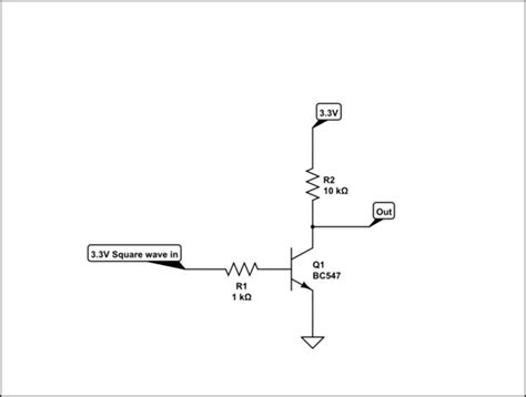 Pullup What Causes A Negative Voltage Dip On The Collector Of Common