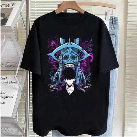 Camiseta Unissex Solo Leveling Sung Jinwoo Shadow Sovereign Anime
