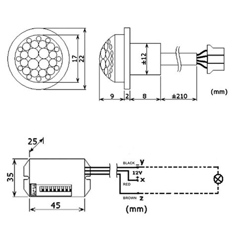 Detector De Movimientos Pir Para Empotrar 12v Mini Alarmas Seguridad Sensor