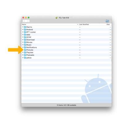 TCL TAB SE R Transfer Photos Videos AT T
