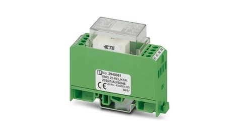 2940061 Phoenix Contact Emg Series Relay Module Din Rail Mount 230v Coil Spdt 0 5a Load Rs