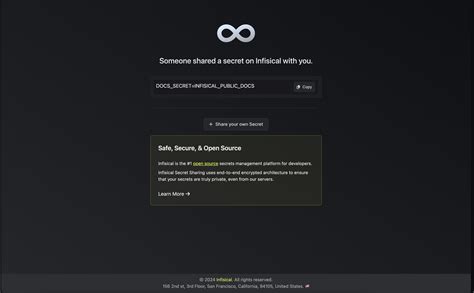 Secret Sharing Infisical