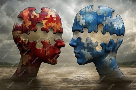 Synaptic Resilience Neurochemistry Two Puzzle Heads Facing Each Other