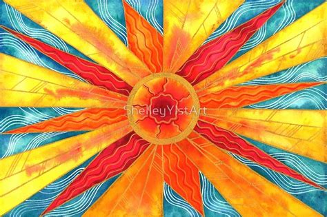 Sunburst By Shelleyylstart Redbubble Sunburst Art Sunburst