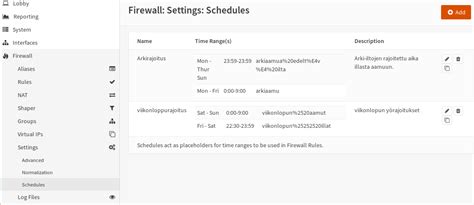 Firewall Schedules Has Incorrect Character Encoding Utf 8 · Issue 3843 · Opnsensecore · Github