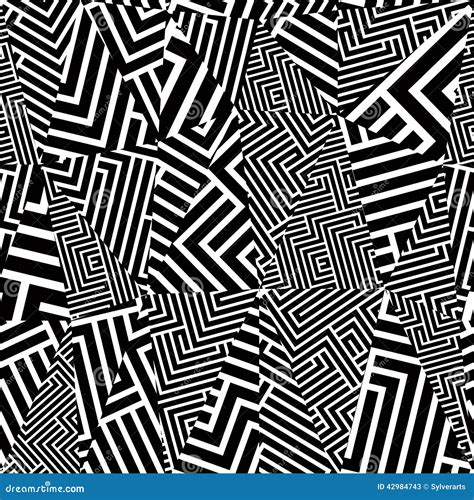 Geometric Optical Seamless Pattern Stock Vector Illustration Of Regular Material 42984743