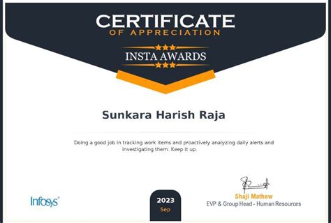 Harish Raja On Linkedin Infosys Awardsforexcellence Infydiaries