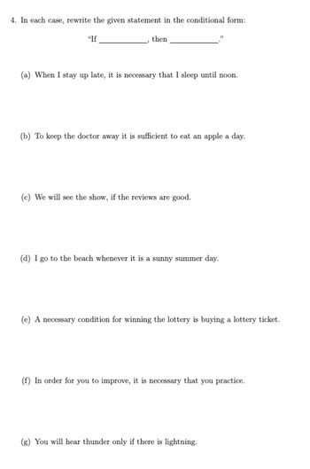 Answered 4 In Each Case Rewrite The Given Statement In The