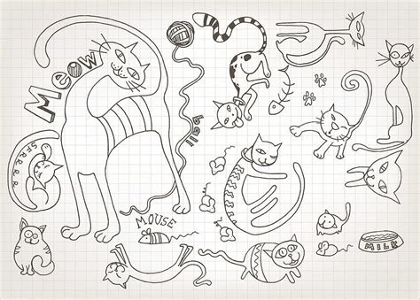 재미있는 손으로 그린 낙서 벡터 Ai Eps Uidownload