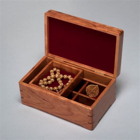 Small Jewelry Box Ladies Jewelry Box Keepsake Box Memory Box Cherry