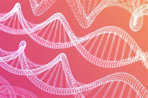 Free Vector Dna Sequence In Hand Wireframe Dna Code Molecules Structure Mesh