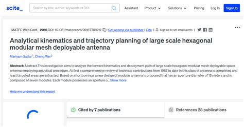 Analytical Kinematics And Trajectory Planning Of Large Scale Hexagonal Modular Mesh Deployable