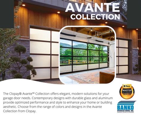 The Clopay® Avante™ Collection Offers Elegant Modern Solutions For