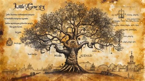 A Drawing Of A Tree Of Life With A Lot Of Symbols On It Stock Photo Image Of Chart Mythology