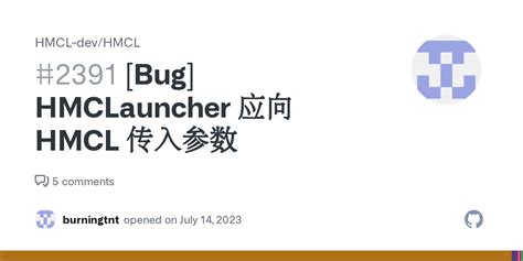 Bug Hmclauncher 应向 Hmcl 传入参数 · Issue 2391 · Hmcl Devhmcl · Github