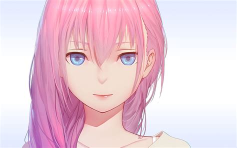 2d Anime Girls Pink Hair Anime Portrait Crossover Artwork