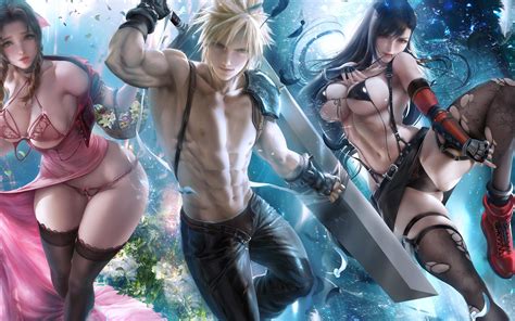 Фэнтези девушки и мужчина с большим мечом · 2560x1600 бесплатная фотография от Skywolfxll