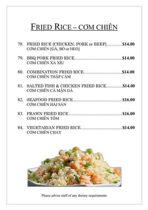 Menu At 5 Star Restaurant Christchurch 250 Clyde Rd