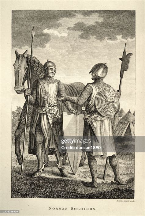 Early Medieval Norman Knight And Soldier Chain Mail Armour Weapons