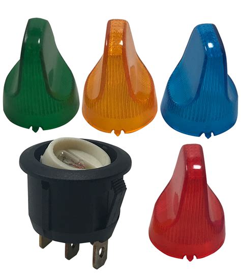 Illuminating Toggle Switch 12 Volt 20 Amp W Replaceable Lens Gree