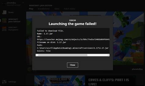 Error Launching The Game Failed Failed To Download File Name 117