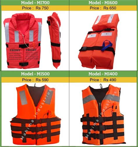 Orange Polyethylene Life Jacket Mi600 For Sea Patrolling Size Small Medium Large At ₹ 690