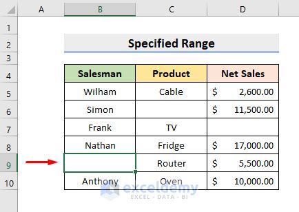 Excel Vba To Loop Through Range Until Empty Cell Examples