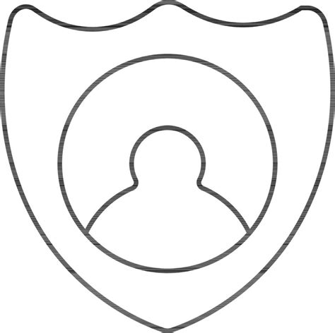 User Shield Icon In Black Line Art 24447627 Vector Art At Vecteezy