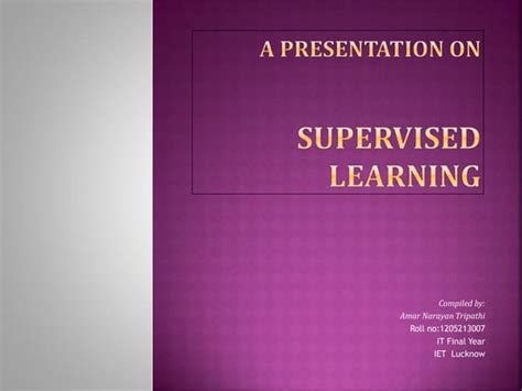 supervised learning and unsupervised learning ppt