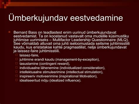 Transformational Transactional Theory Ppt