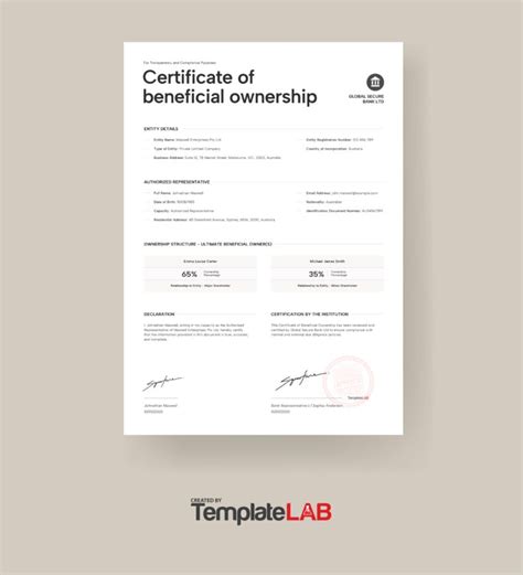 18 Certificate Of Ownership Templates Word Pdf Pptx Templatelab