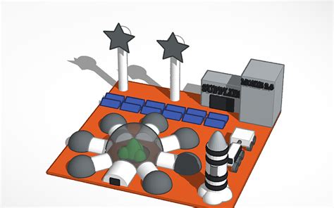 3d Design Mars Colony Layout Tinkercad
